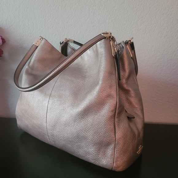 Coach | Bags | Coach Madison Small Phoebe Shoulder Bag In Metallic ...